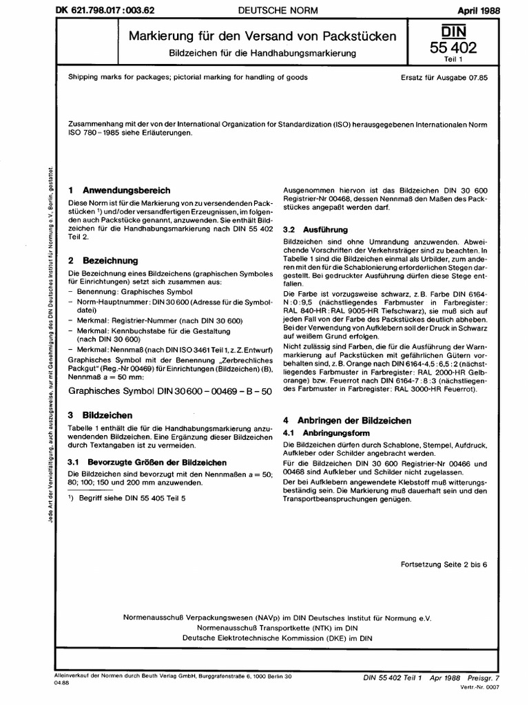 Din 55402 | PDF