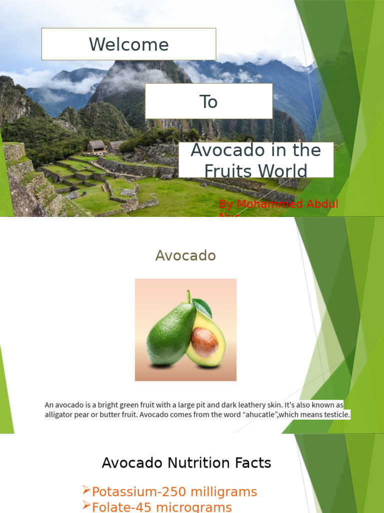 Avocado: Nutrition and Health Benefits | PDF