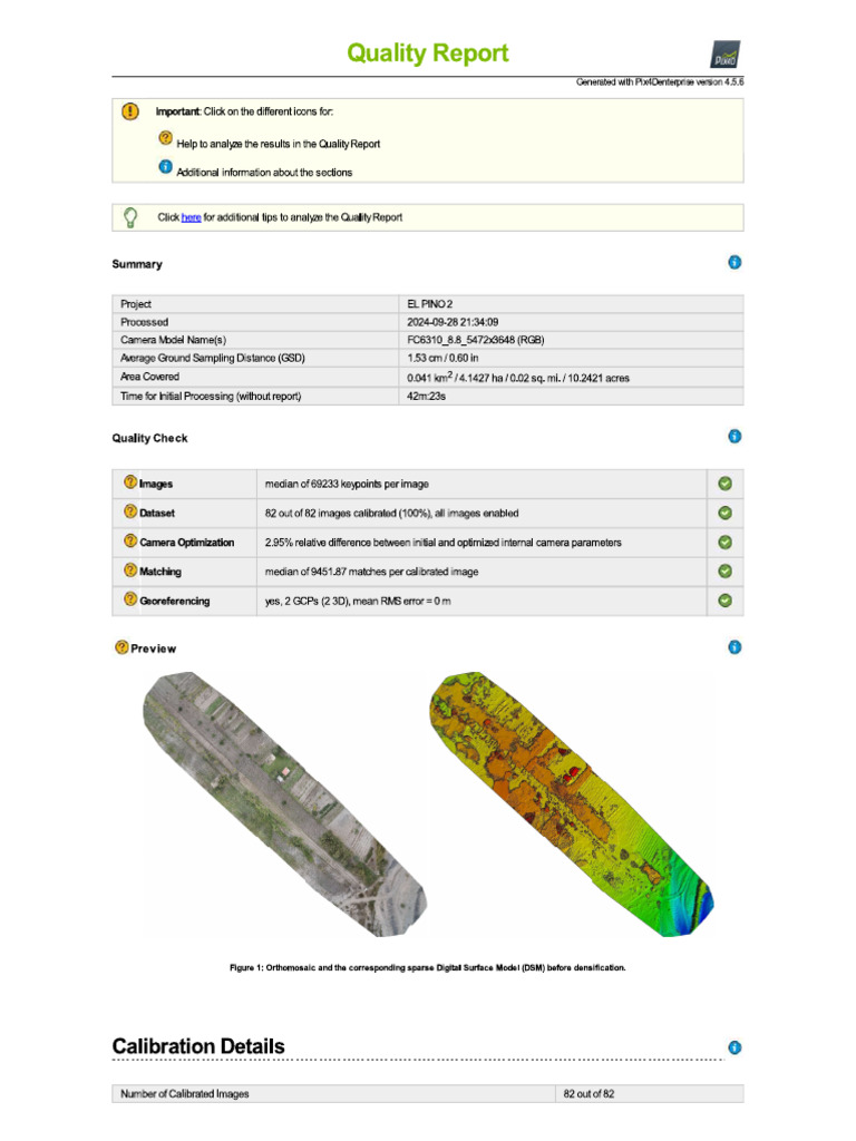 Report Pix4d Judith | PDF