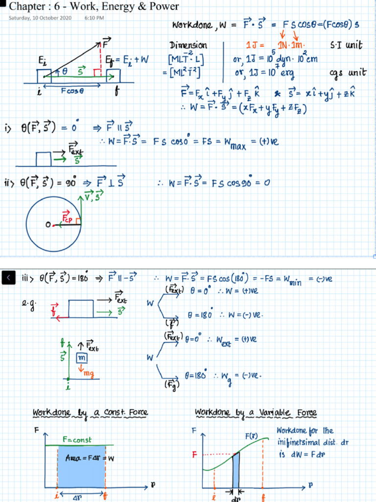 Work, Work-Energy Theoremdjd | PDF