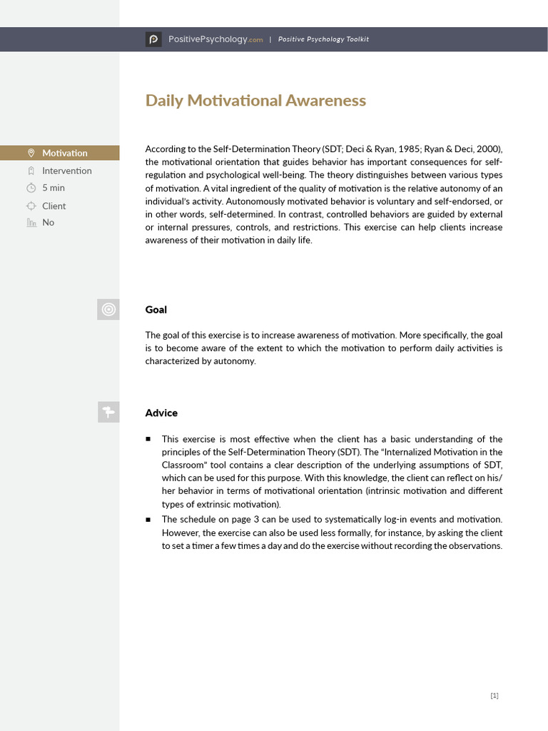 Daily Motivational Awareness | PDF | Motivational | Motivation