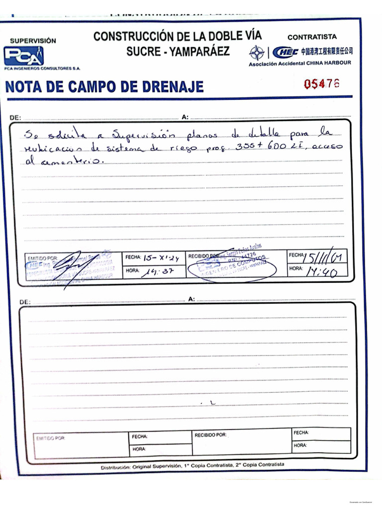 S Planos de Detalle para La Ubicación de Sistema de Riego en PK 355+600 ...