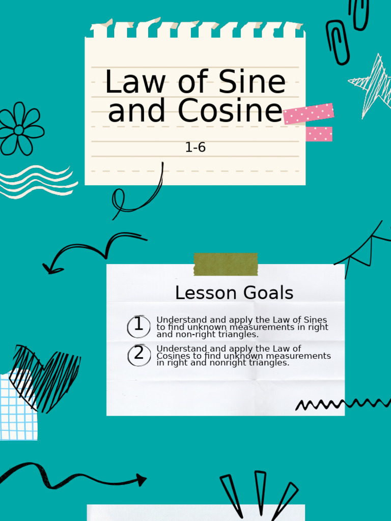 1-6 Law of Sine and Cosine | PDF | Triangle | Trigonometric Functions