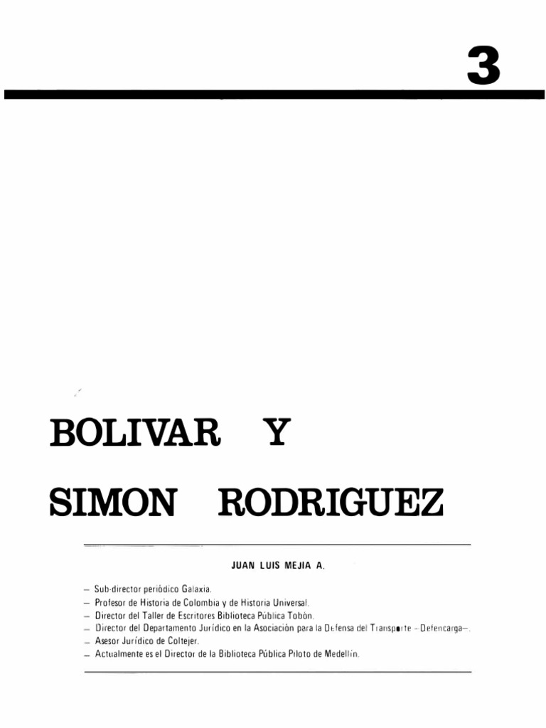 BOLIVAR y SIMON RODRIGUEZ | PDF | Historia