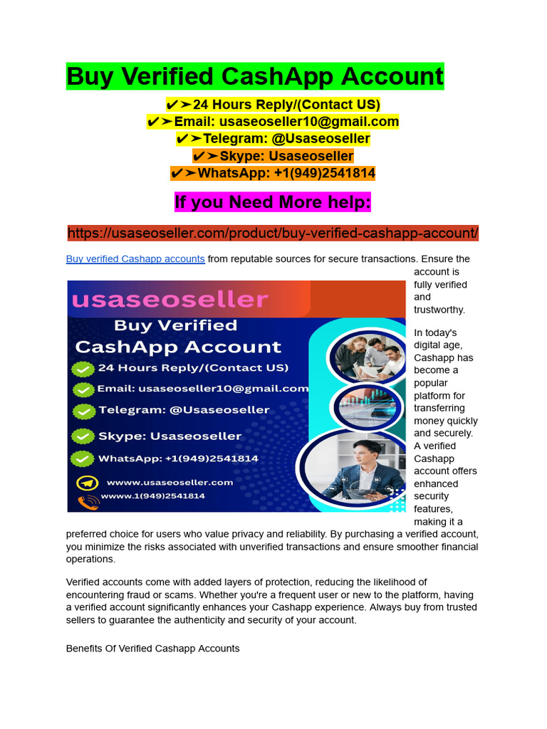 Buy Verified CashApp Account | PDF | Password | Authentication