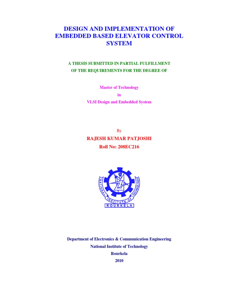 Design and Implementation of an Embedded-Based Elevator Control System for Improving Efficiency ...
