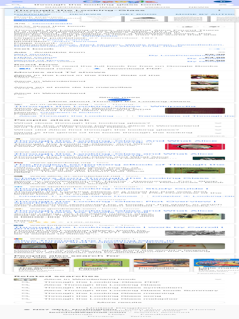 Through The Looking Glass Book - Google Search | PDF | Through The ...