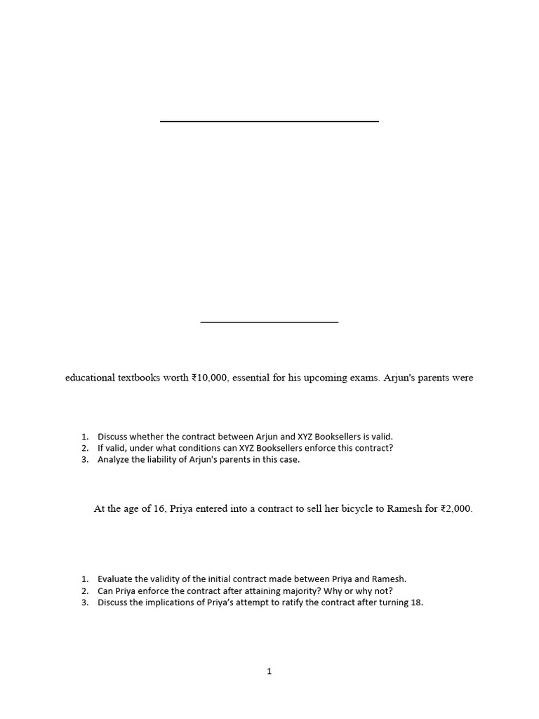 Minor Question Paper | PDF | Legal Liability | Partnership
