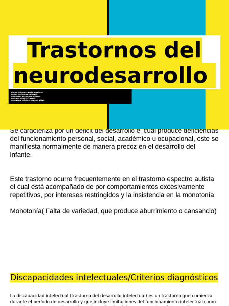 Trastornos Del Neurodesarrollo | PDF