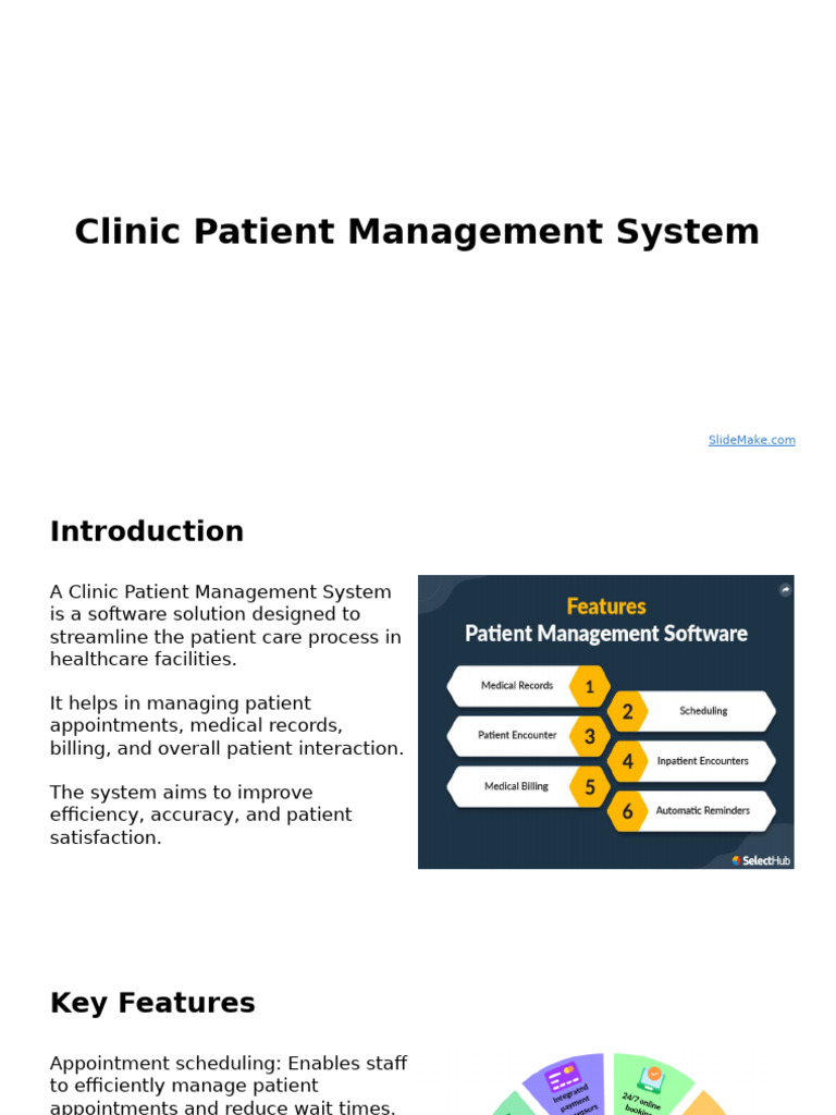 Clinic Patient Management System | PDF | Electronic Health Record | Patient