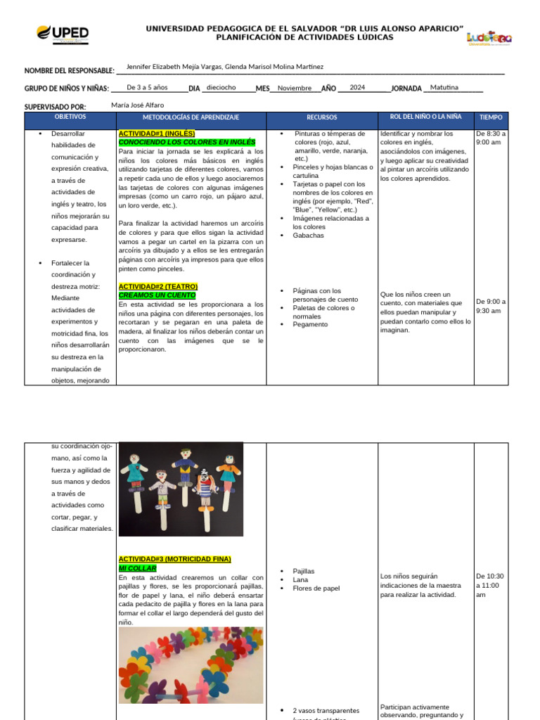 Escuela de Verano Glenda y Jeni | PDF
