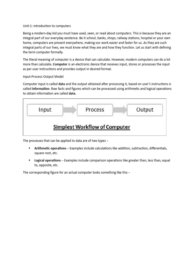 Computer Fundamental CH 1 | PDF | Central Processing Unit | Personal Computers
