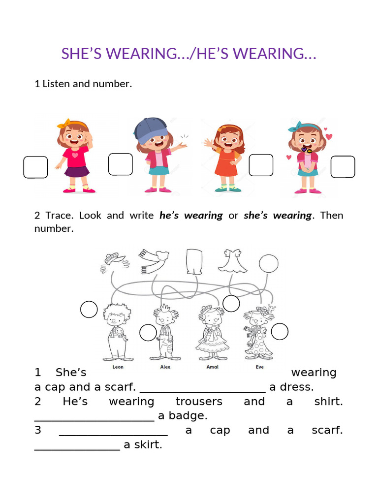 Clothing Descriptions Activity | PDF | Language Arts & Discipline