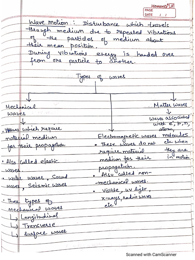Wave Motion Notes | PDF