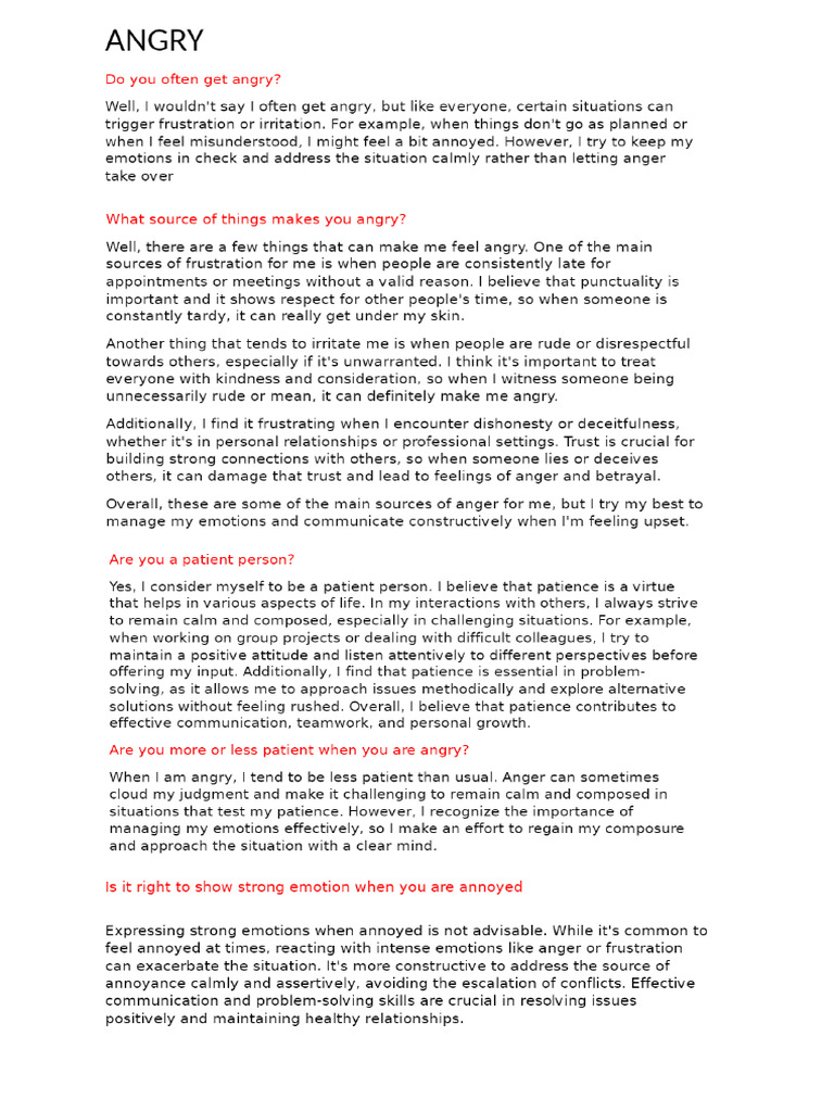 Speaking Angry | PDF