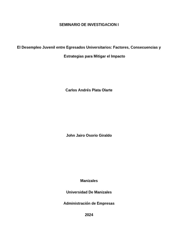 Carlos Olarte | PDF | Desempleo | Empleo