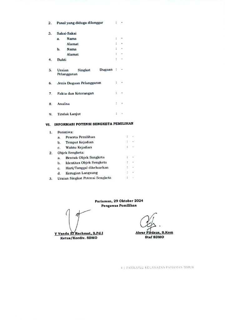 Form A 29 Okt | PDF