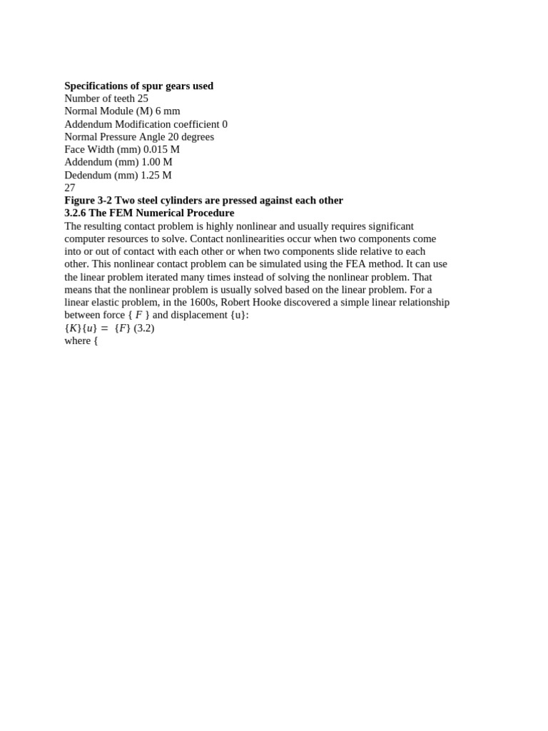 Specifications of Spur Gear1 | PDF