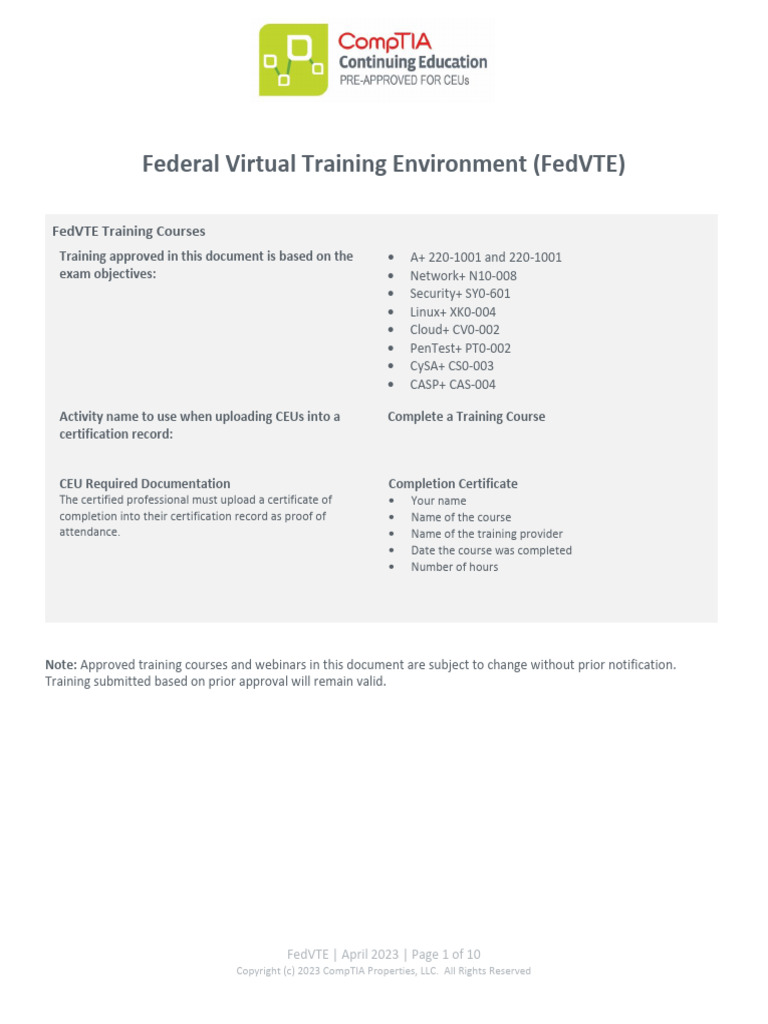 Fedvte 11 Apr 23 | PDF | Computer Security | Security