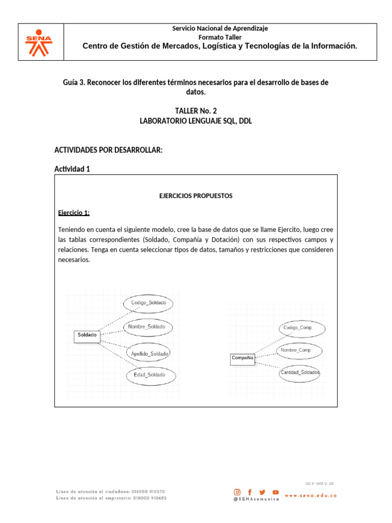 Evidencia Laboratorio Lenguaje SQL DDL | PDF | SQL | Bases de datos