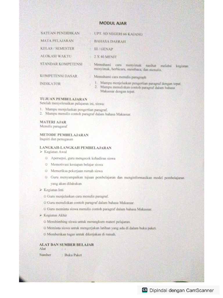 Mulok - Modul Ajar Kls 3 | PDF