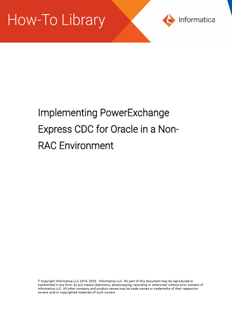 0625 ImplementingPowerExchangeExpress (CDC) ForOracleInANon (RAC) Environment en H2L | PDF ...