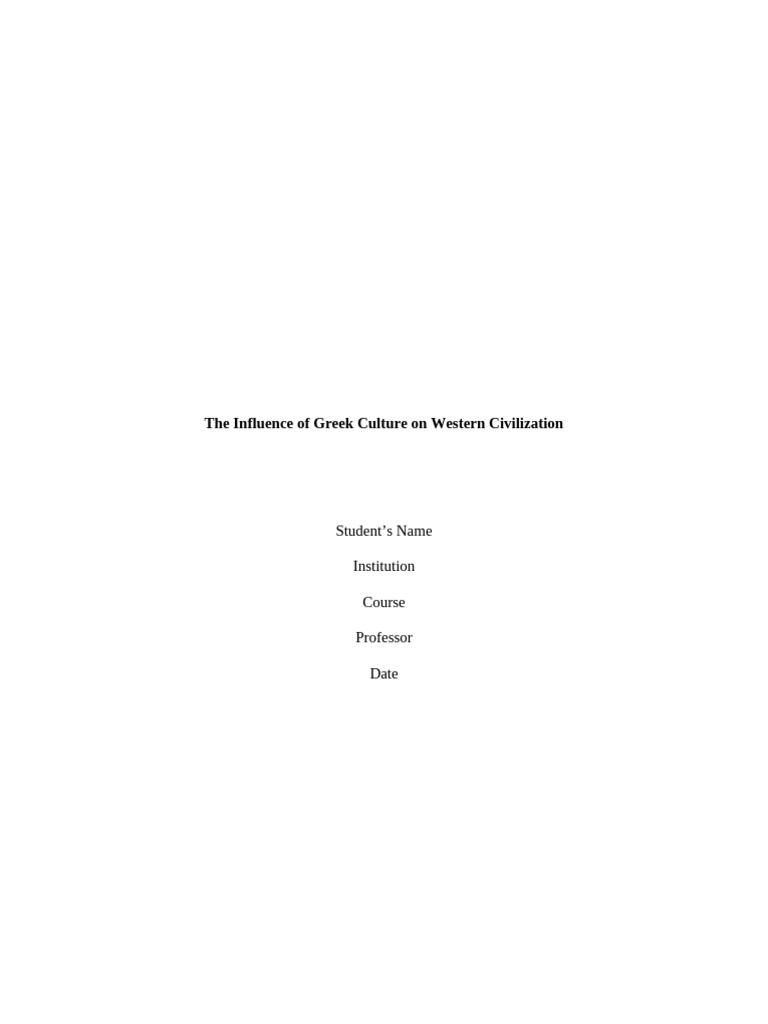 Greek Contributions to Western Civilization | PDF | Western Philosophy ...