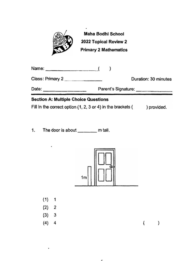 Primary 2 Math Review 2022 | PDF
