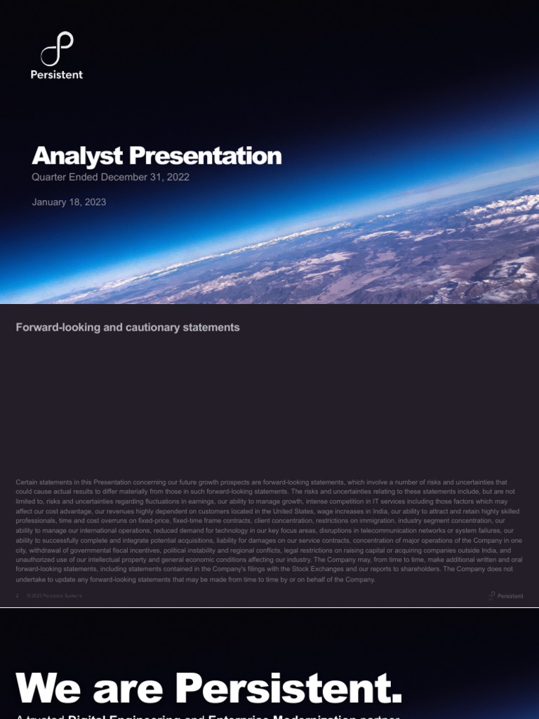 Analyst Presentation and Fact Sheet Q3 FY23 | PDF | Financial Economics | Business Economics