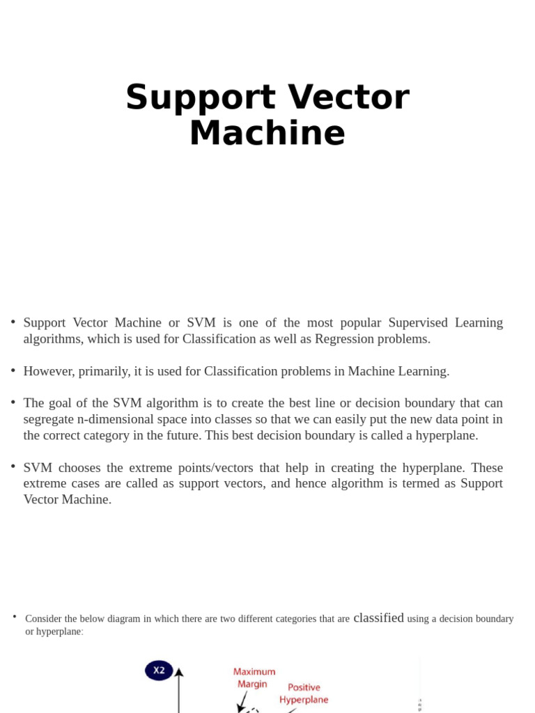 Support Vector Machine-1 | PDF | Support Vector Machine | Algorithms ... Support Vector Machine-1 | PDF | Support Vector Machine | Algorithms ...