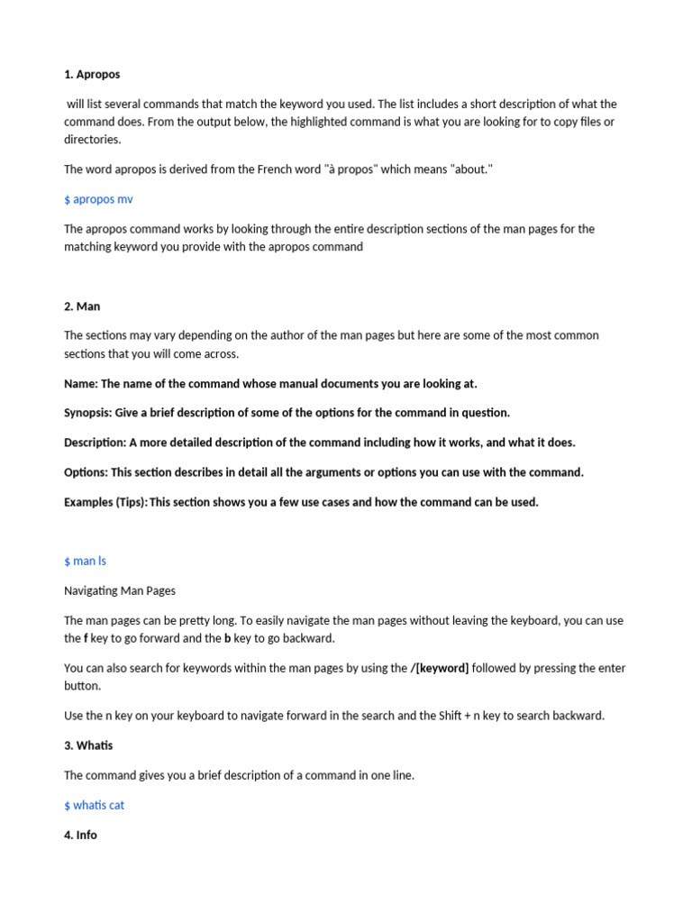 7 Ways To Get Command Line Help On Linux | PDF | Unix | Operating ...
