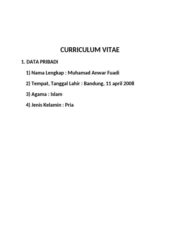 Curriculum Vita-Wps Office | PDF