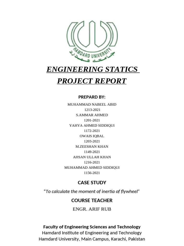 Engineering Statics Project Report | PDF | Potential Energy | Force
