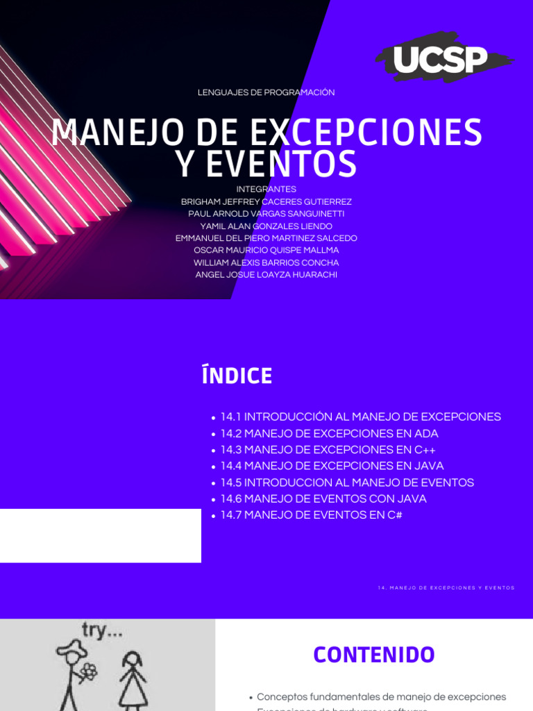 Cap 14 - Manejo de Excepciones | PDF | Java (lenguaje de programación) | C Sharp (lenguaje de ...