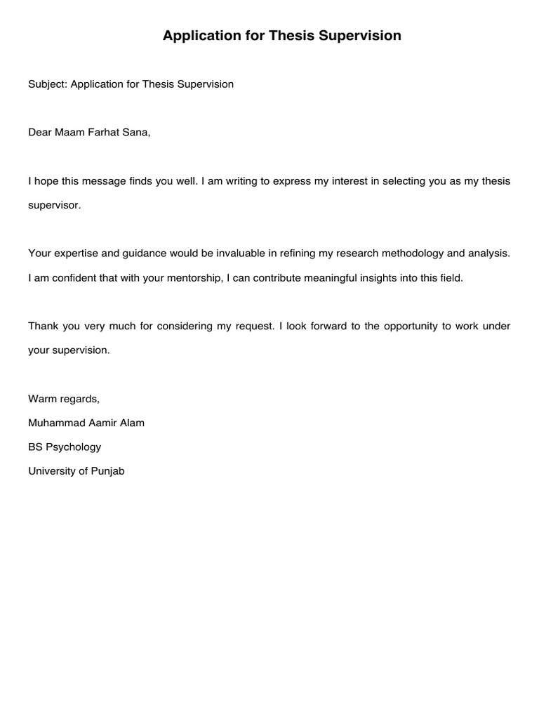 Thesis Supervision Application Updated.pdf | PDF