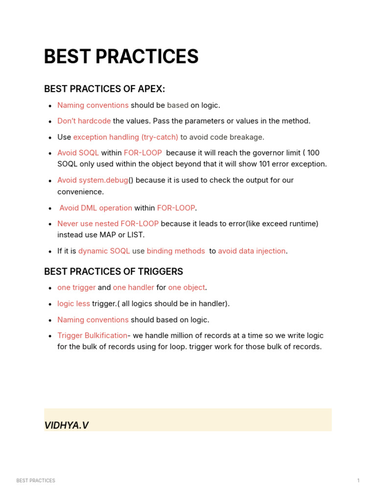 BEST PRACTICES | PDF