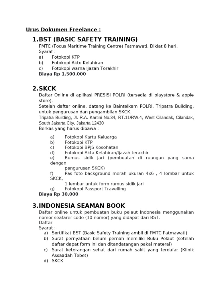 Urus Dokumen Freelance | PDF
