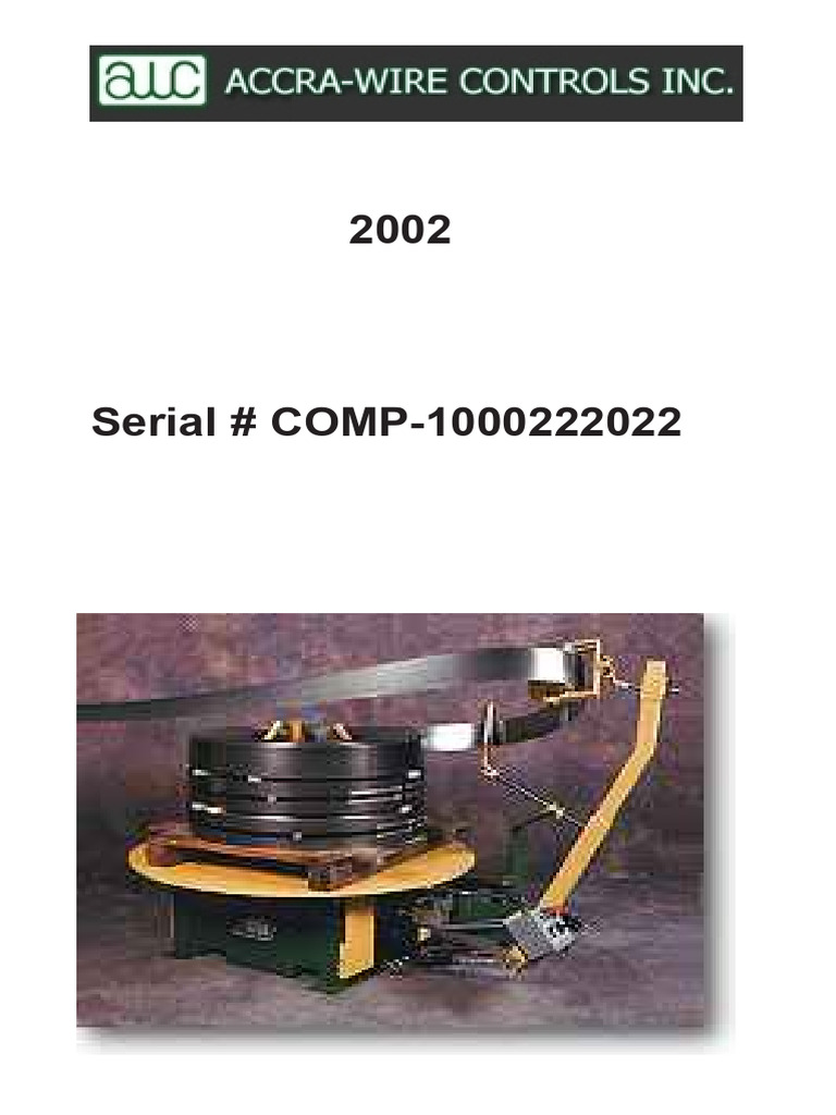 Decoiler Model COMP-100 Manual | PDF | Fuse (Electrical) | Alternating ...