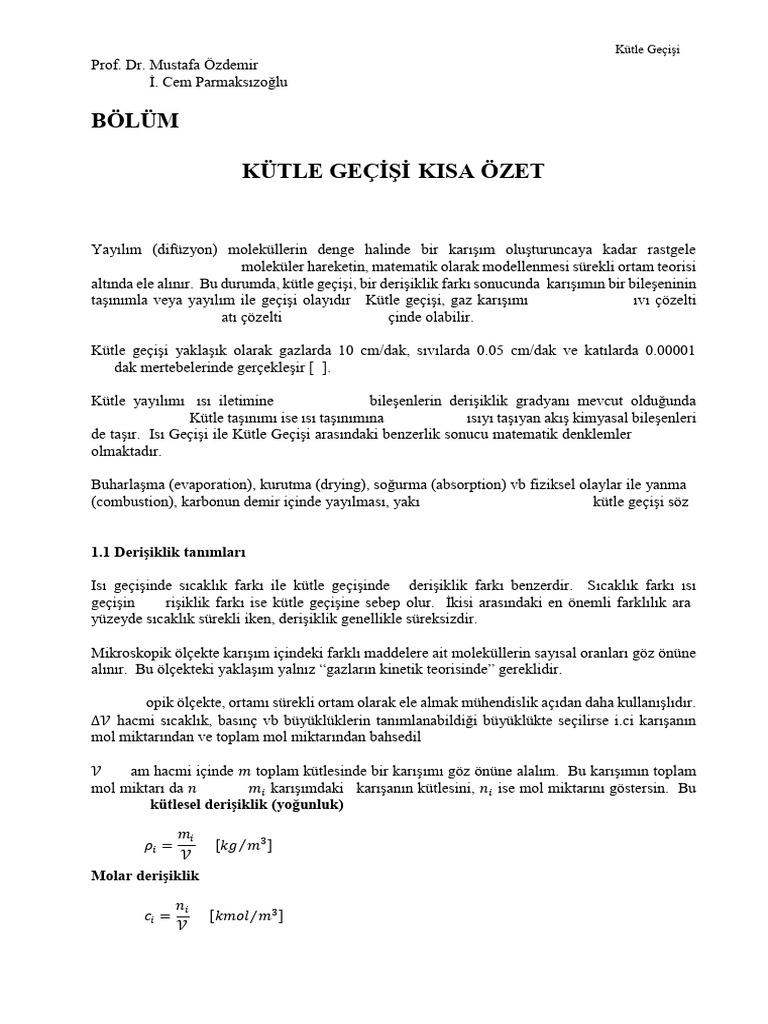 Bolum 1 Kutle Gecisi | PDF