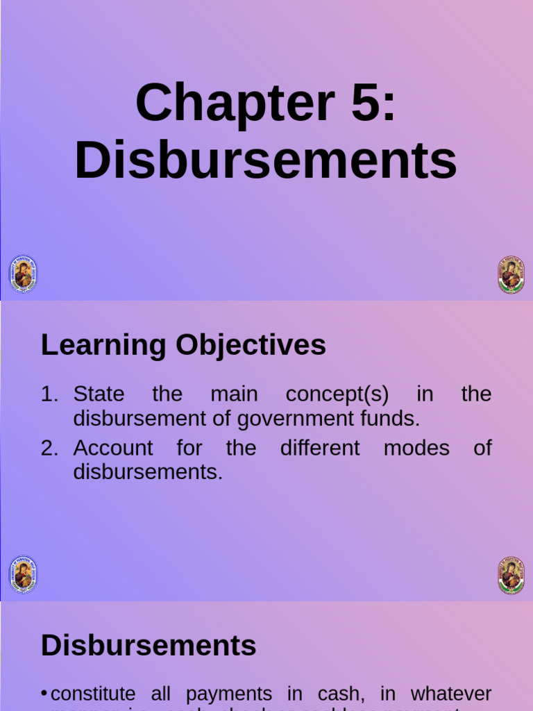 Chapter 5 Disbursements 2 | PDF | Payments | Debit Card