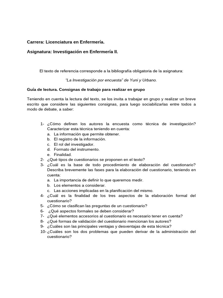Guia de Lectura - La Investigacion Por Encuesta | PDF