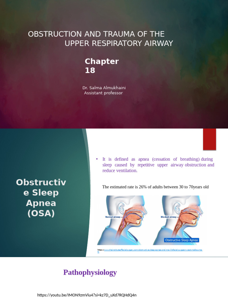 Respiratory Obstruction and Trauma | PDF | Sleep Apnea | Cancer
