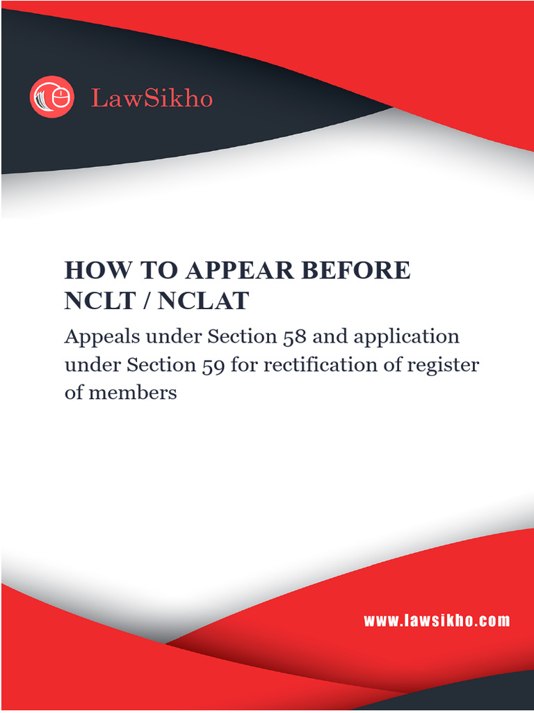 NCLT/NCLAT Appeals Guide | PDF | Share (Finance) | Lawyer