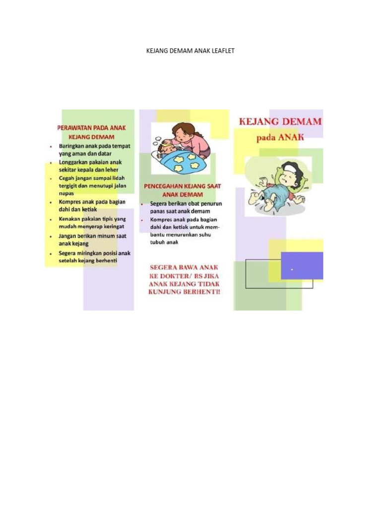 Kejang Demam Anak Leaflet | PDF