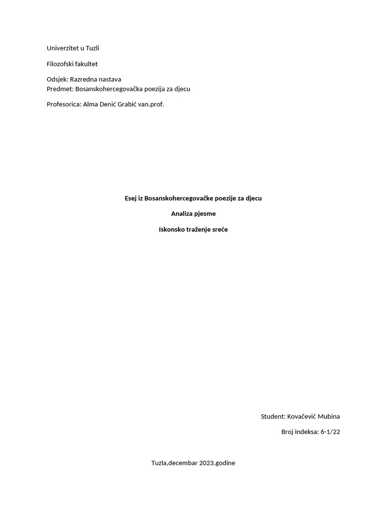 Univerzitet U Tuzli | PDF