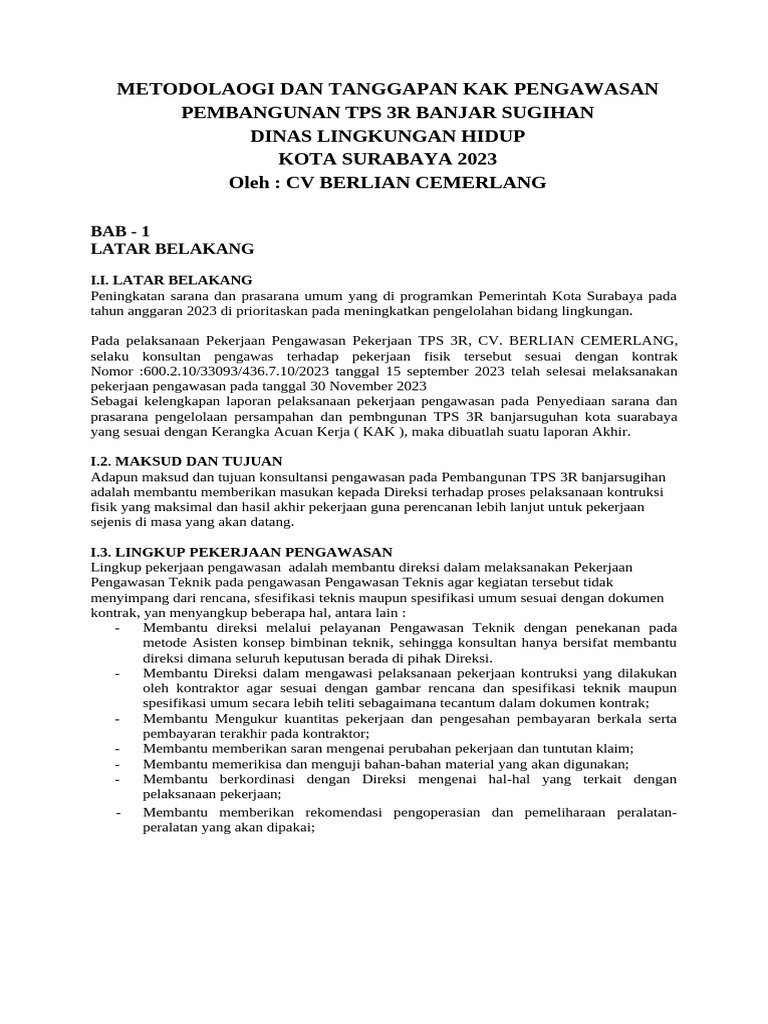 Metodologi Pngawasan TPS 3 R | PDF | Teknologi & Rekayasa