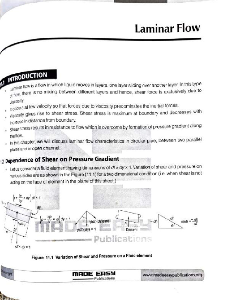 Laminar Flow | PDF | Shear Stress | Fluid Dynamics
