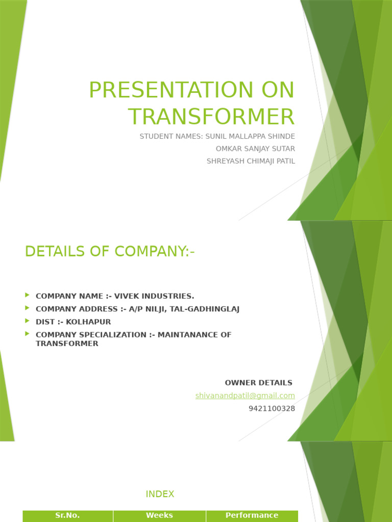 Presentation On Transformer PPT (Autosaved) | PDF | Transformer ...