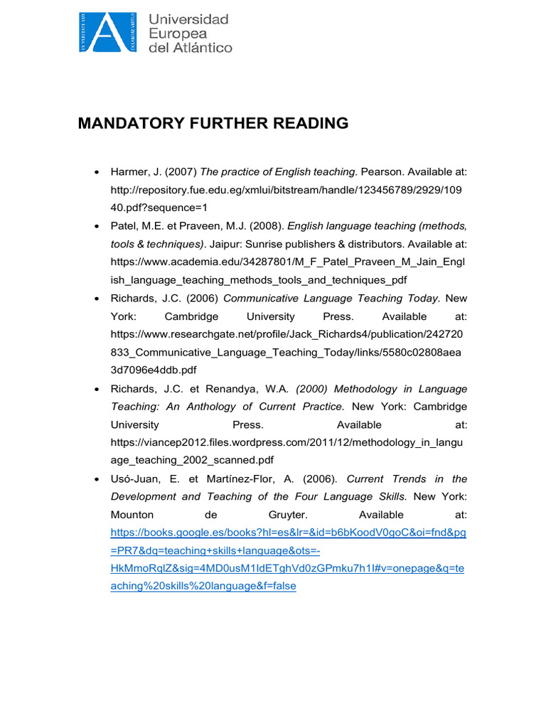 FP191 - Mandatory Further Reading | PDF