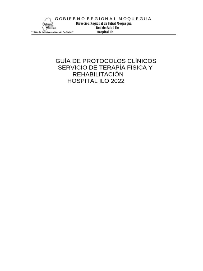 Fisioterapia Protocolo 2022 Fisioterapia | PDF | Terapia física | Dolor ... Fisioterapia Protocolo 2022 Fisioterapia | PDF | Terapia física | Dolor ...